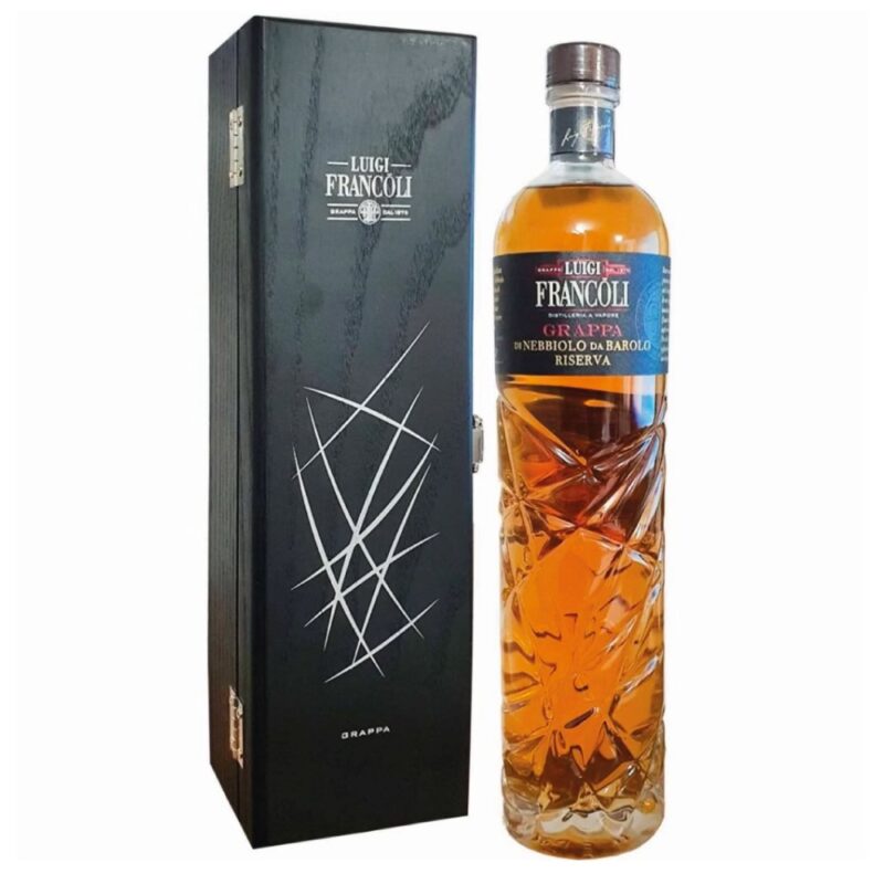 Grappa Luigi Francoli Nebbiolo da Barolo Bianca (Cassetta in legno ...